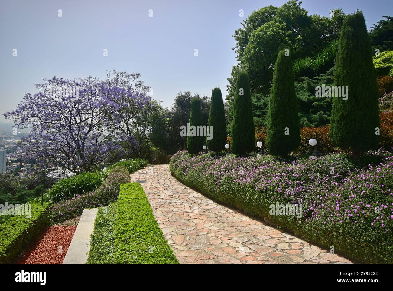 Bahai Gardens - landmark of Haifa, Israel Stock Photo - Alamy
