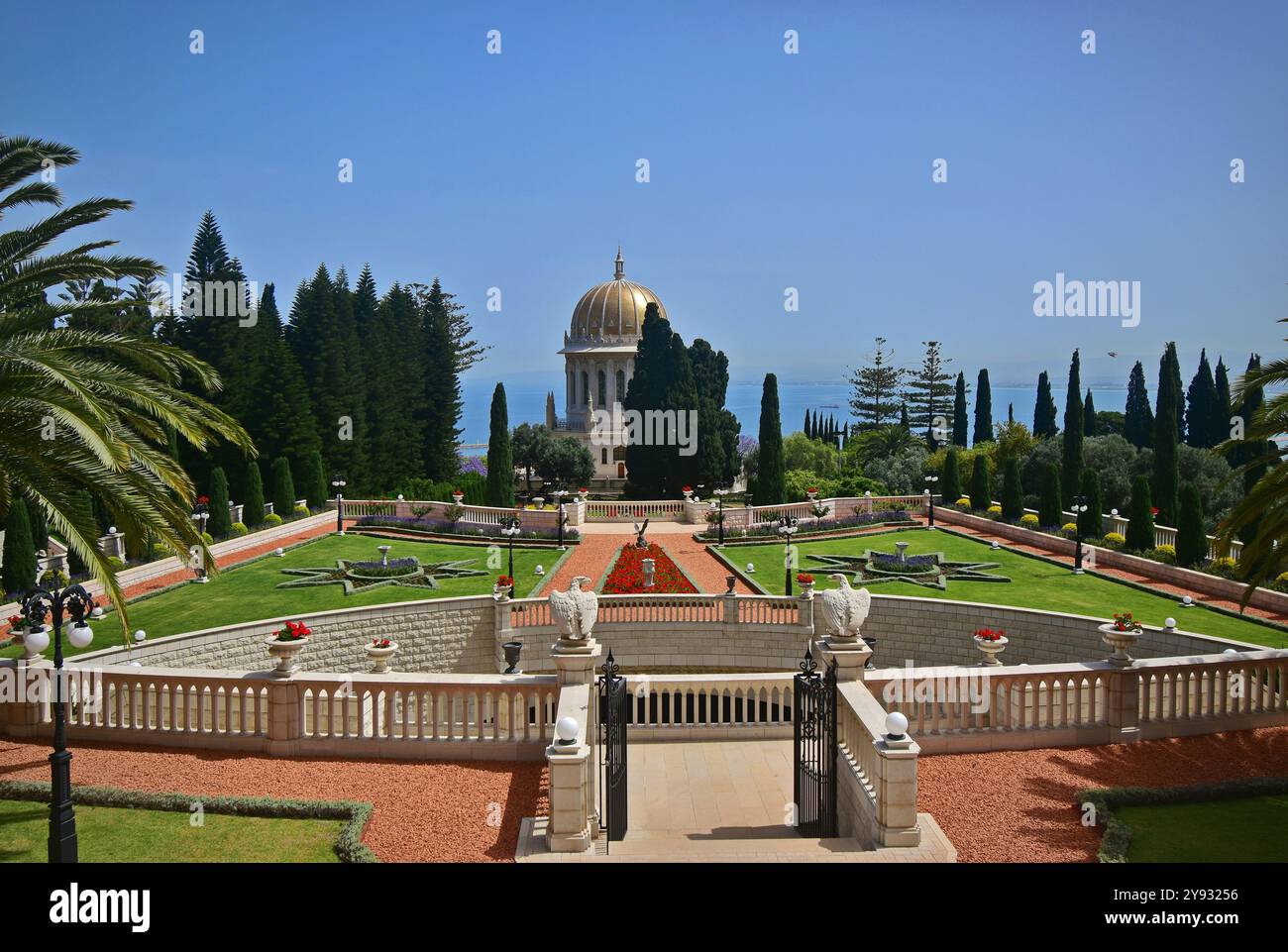 Bahai Gardens - landmark of Haifa, Israel Stock Photo - Alamy