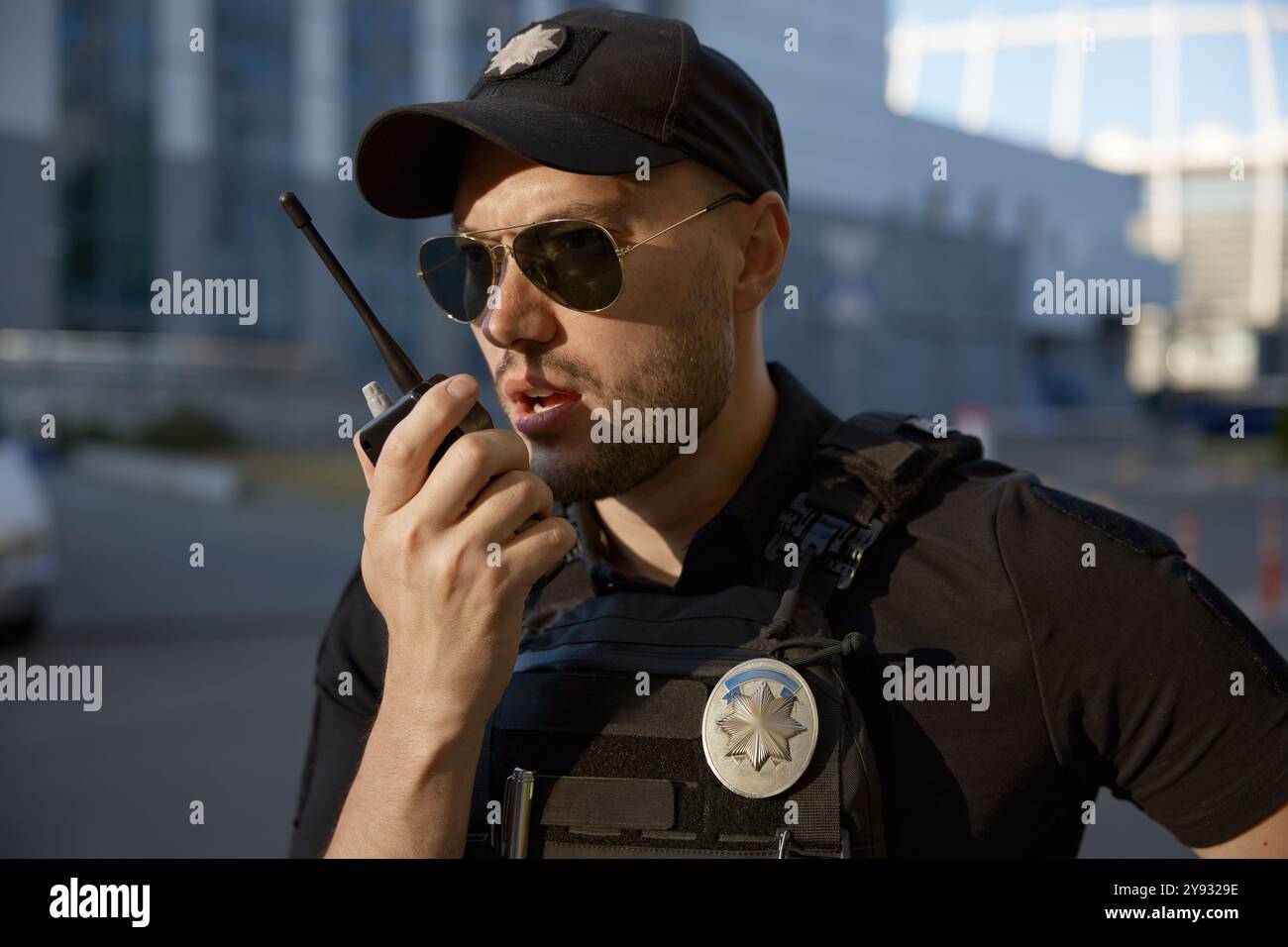 Standing officer uniform communication authority hi-res stock ...