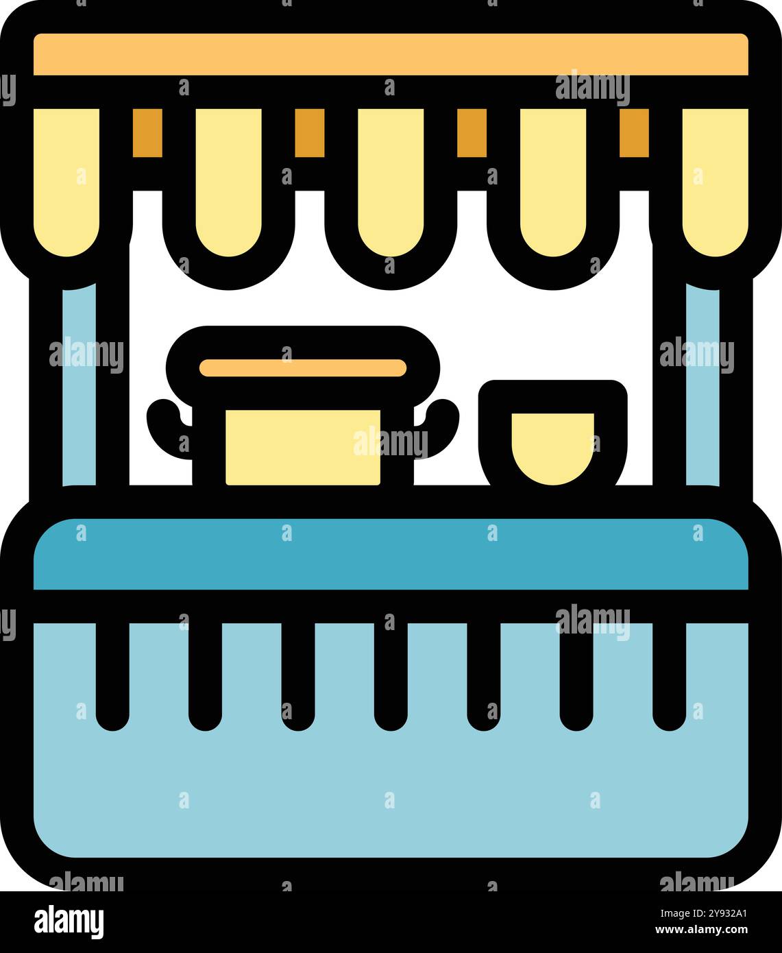 Outdoor cooking stall Stock Vector Images - Alamy