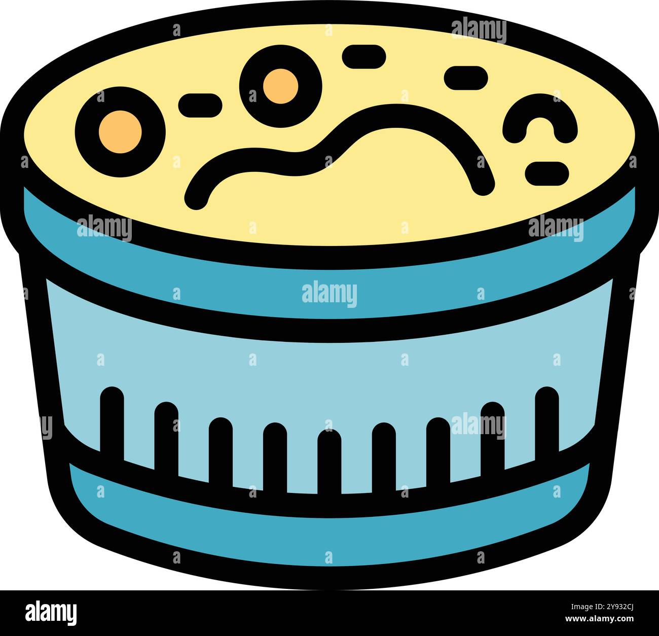 Spoiled bowl of food covered in mold growing bacteria Stock Vector ...