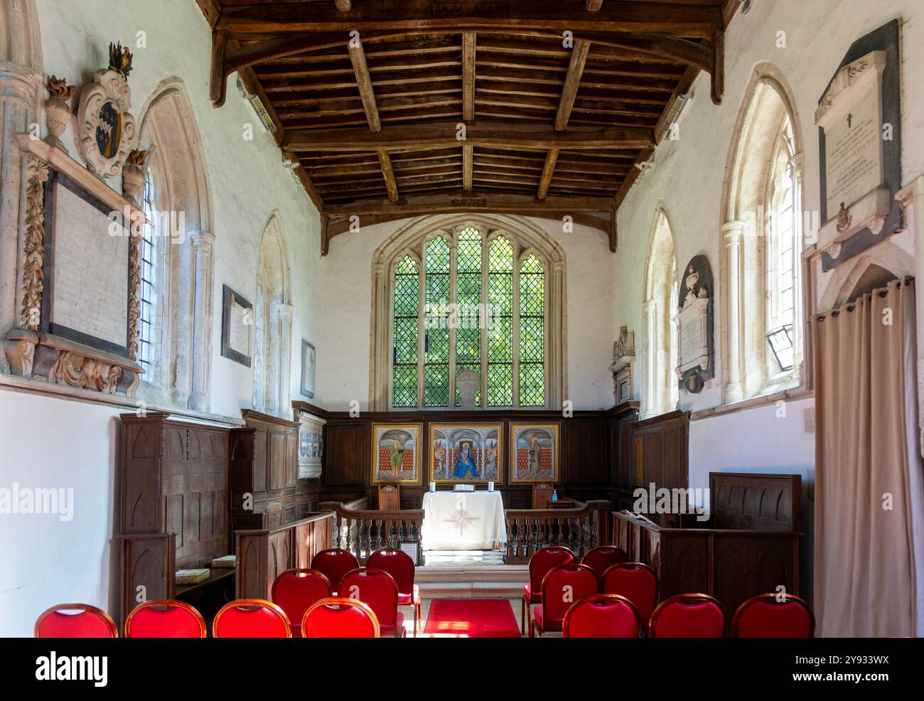 East window and altar, church of Saints Peter and St Paul, Kedington ...