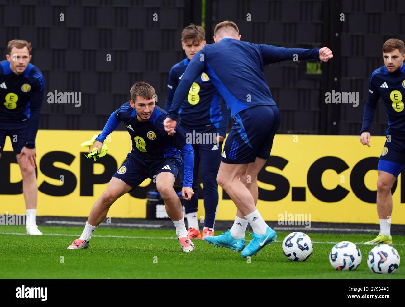 Scotland's Billy Gilmour during a training session at Lesser Hampden ...