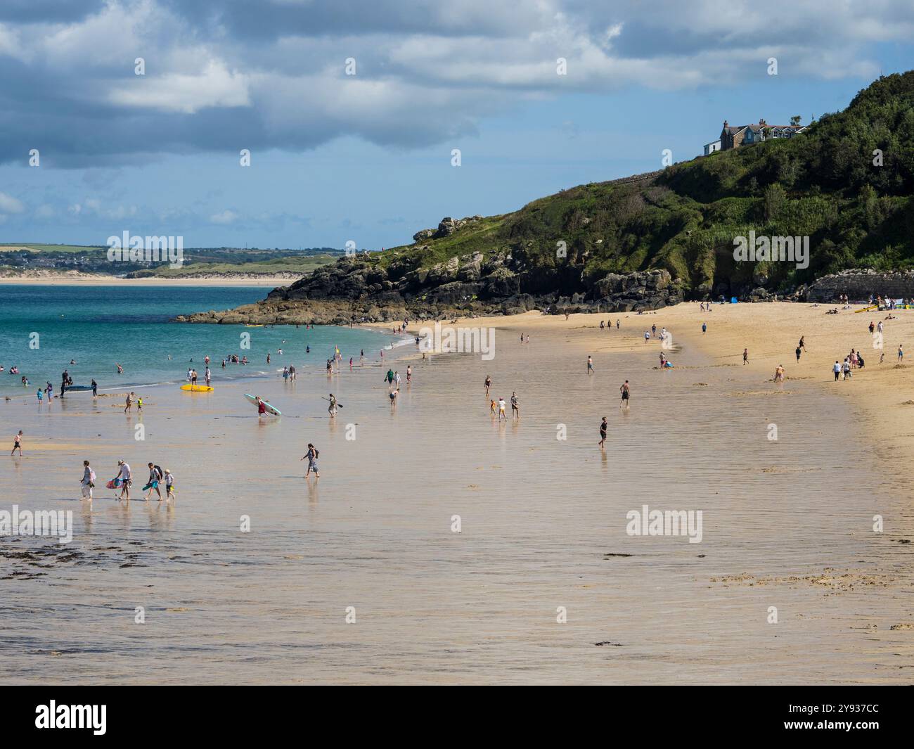 Porthminster Beach, Summer Crowds, St Ives, Cornwall, England, UK, GB ...