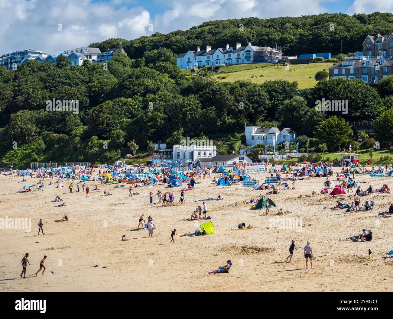Porthminster Beach, Summer Crowds, St Ives, Cornwall, England, UK, GB ...