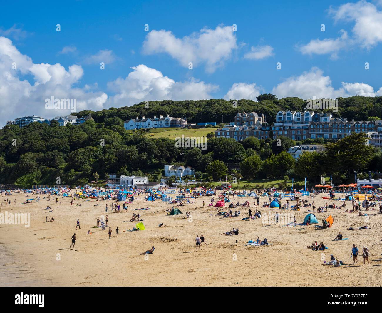 Porthminster Beach, Summer Crowds, St Ives, Cornwall, England, UK, GB ...