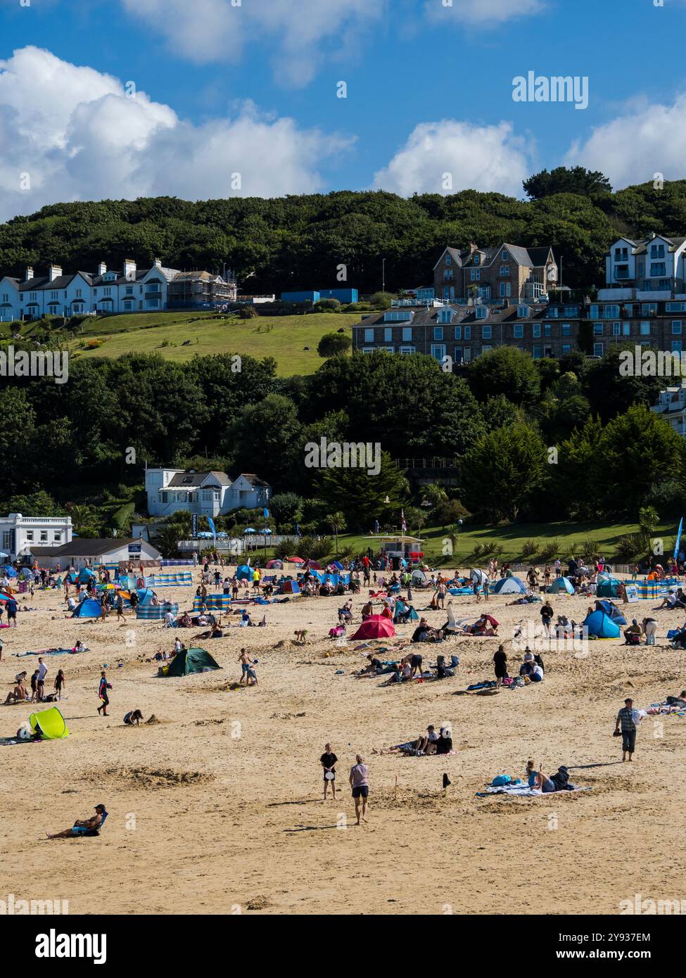 Porthminster Beach, Summer Crowds, St Ives, Cornwall, England, UK, GB ...