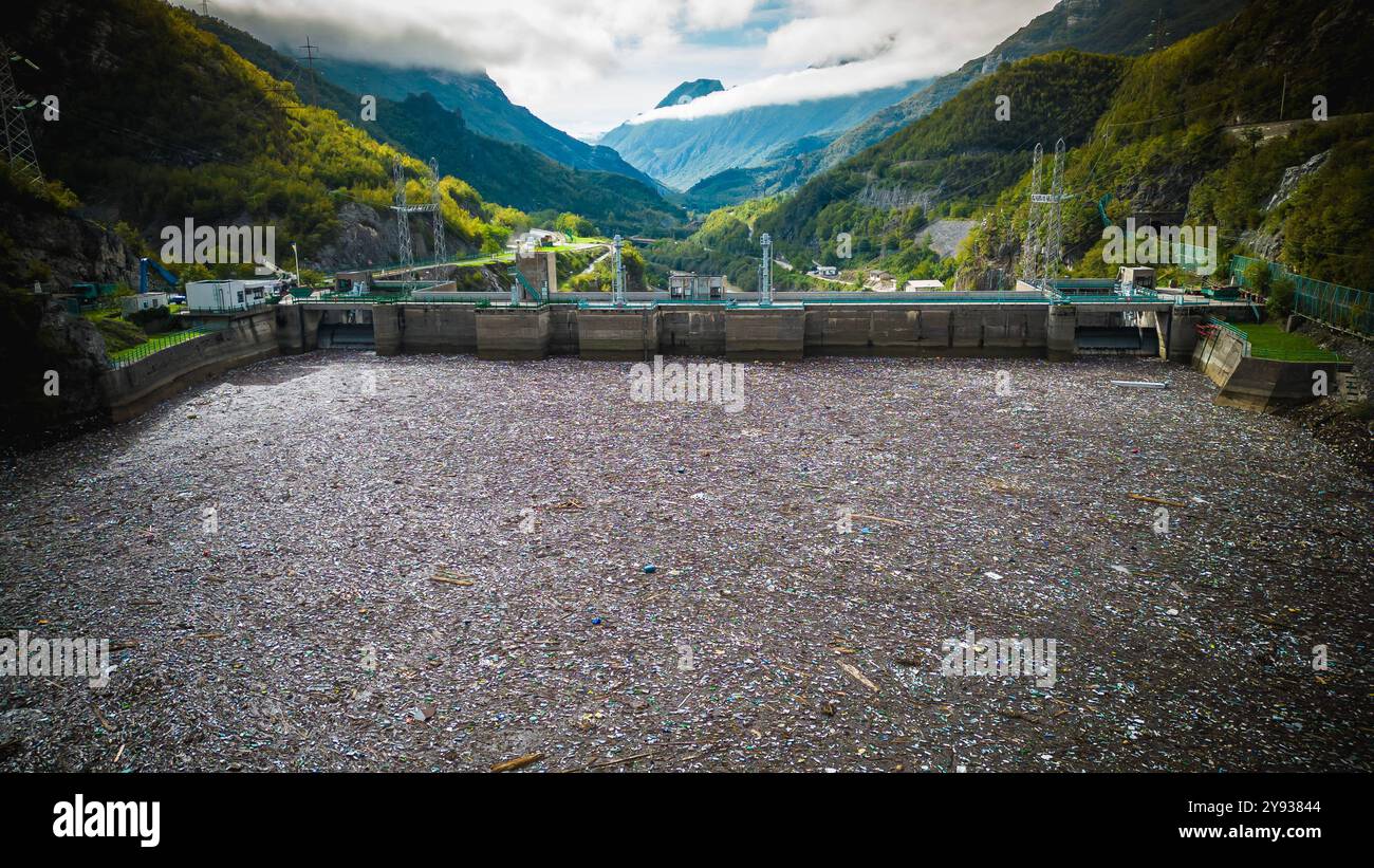 Mostar, Bosnia And Herzegovina. 08th Oct, 2024. Aerial photos show tons ...