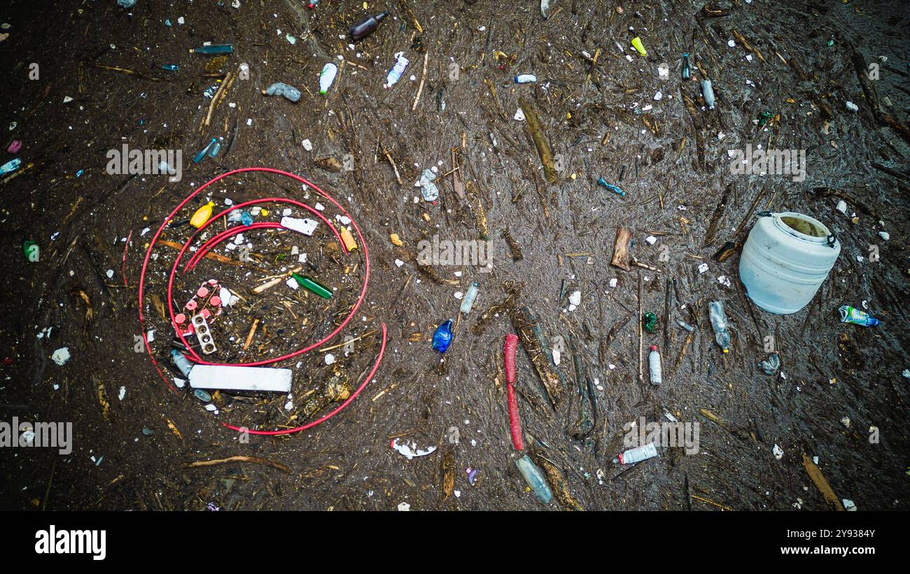 Mostar, Bosnia And Herzegovina. 08th Oct, 2024. Aerial photos show tons ...