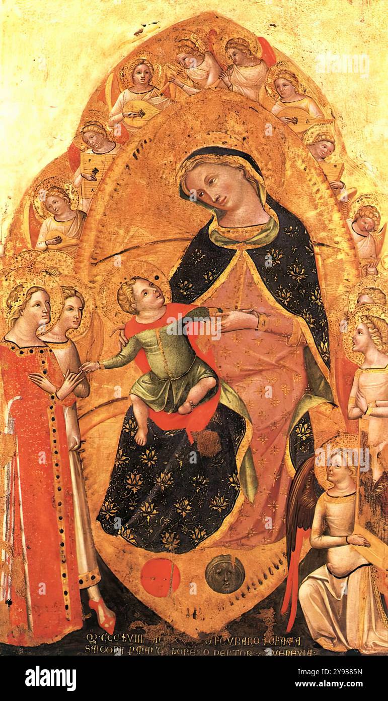 LORENZO VENEZIANO (active 1356-1372 in Venice) Marriage of St Catherine 1359 Tempera on panel ...