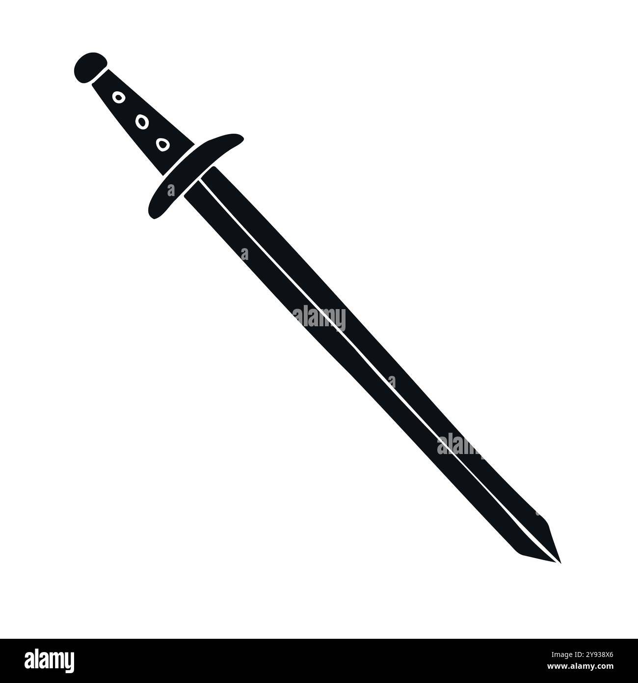 Vector hand drawn doodle sketch sword isolated on white background ...