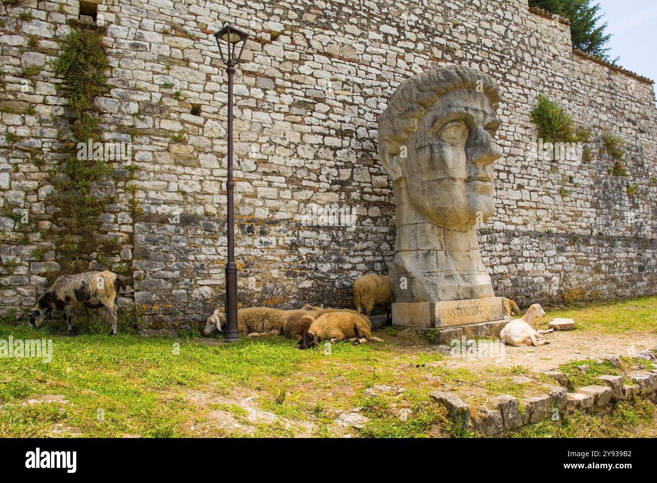 The Head of Constantine the Great and some sheep and goats who wander ...