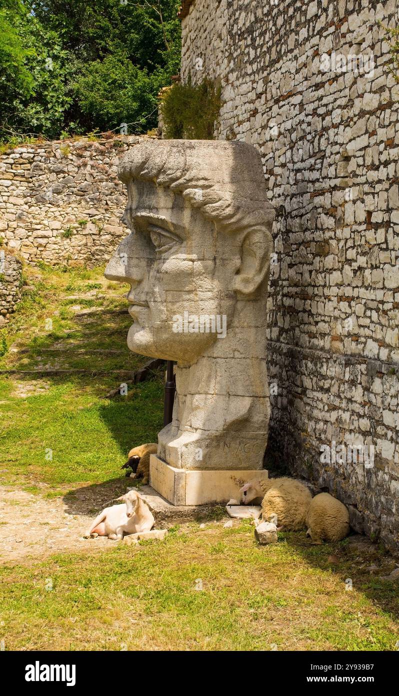 The Head of Constantine the Great and some sheep and goats who wander ...