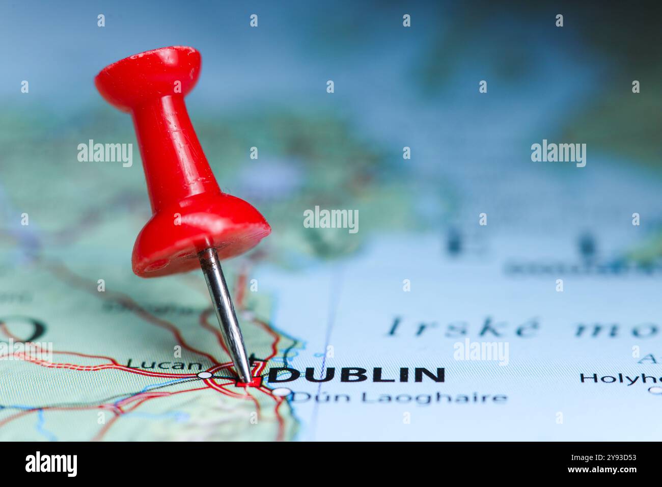 Dublin, Ireland pin on map Stock Photo - Alamy