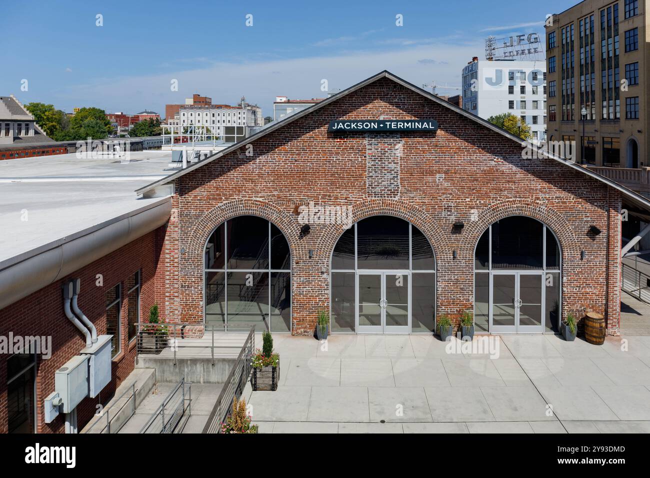 Knoxville, TN, USA-Sept. 16, 2024: Historic freight terminal on Jackson ...