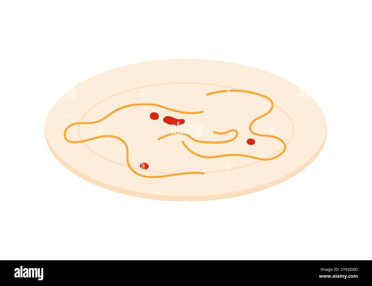 Leftover food on plate Stock Vector Images - Alamy