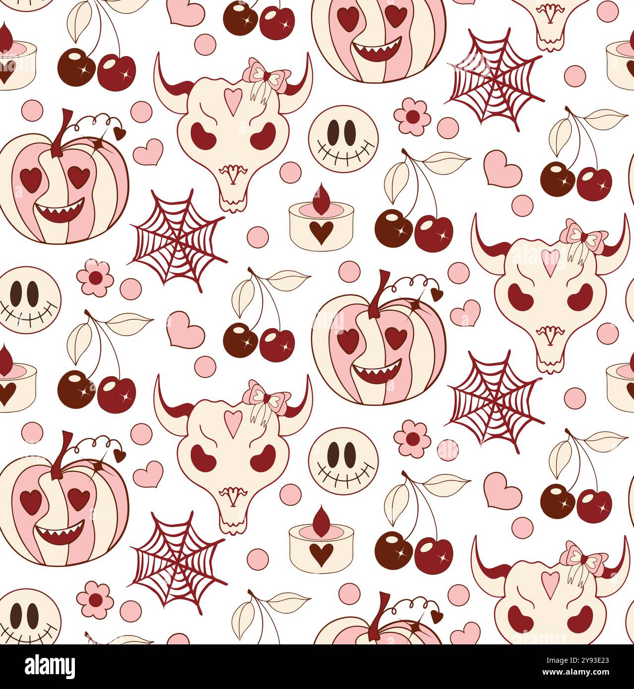 Coquette seamless pattern pastel Stock Vector Images - Alamy