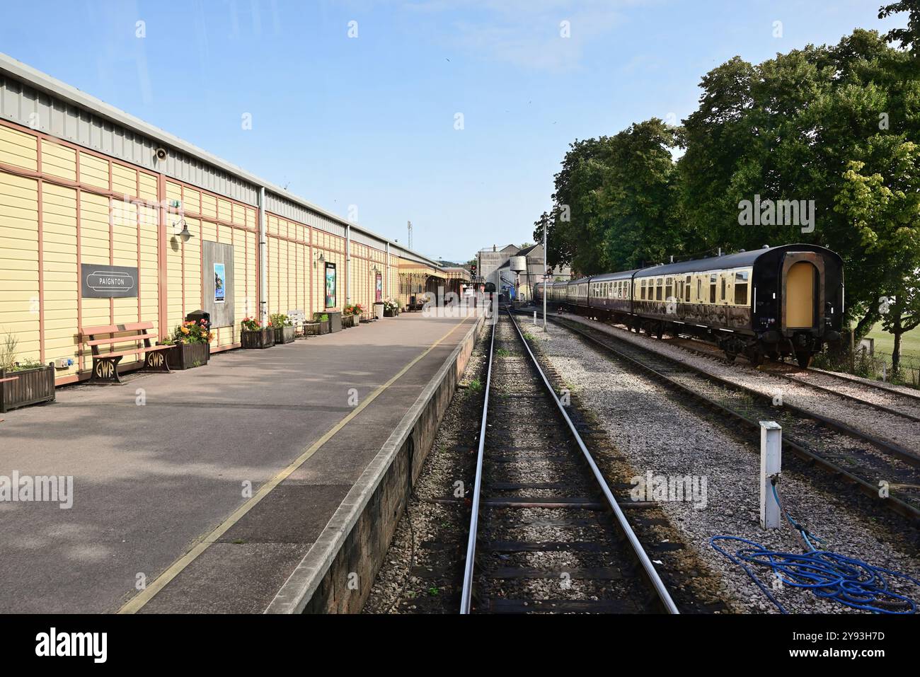 Paignton Queens Park station, South Devon, the northern terminus of the ...