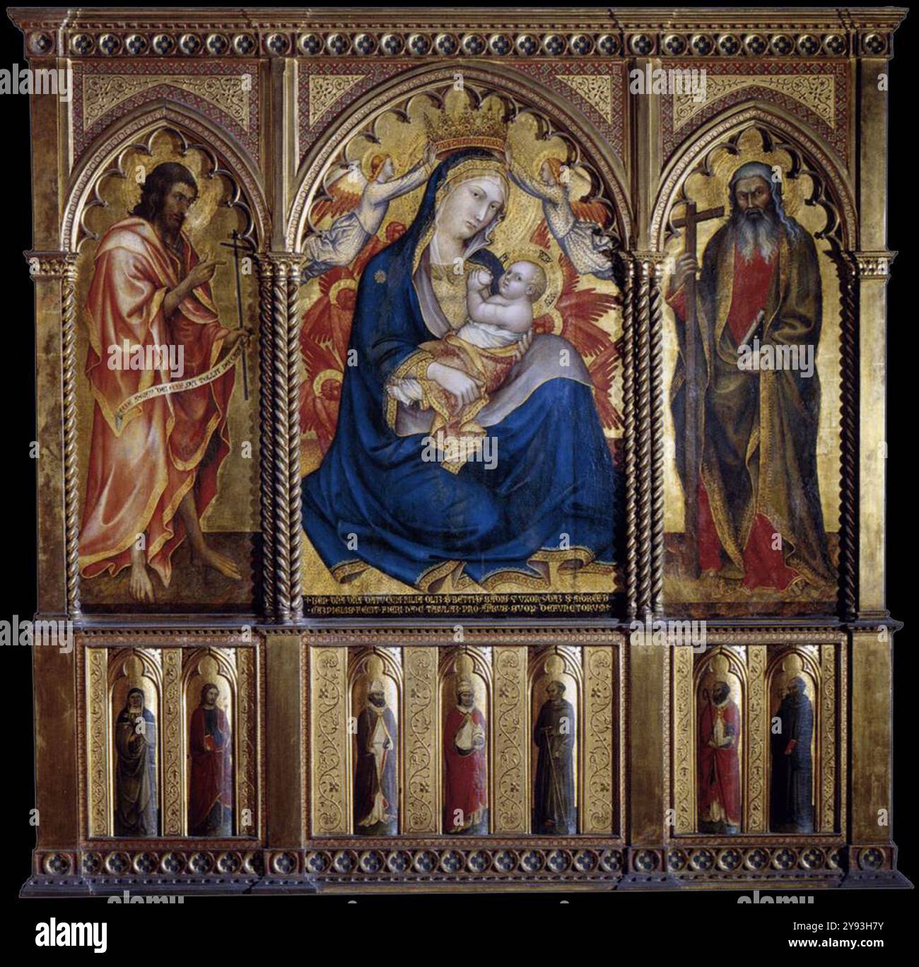 Virgin and Child with St John the Baptist and St Andrew. Circa 1395 ...