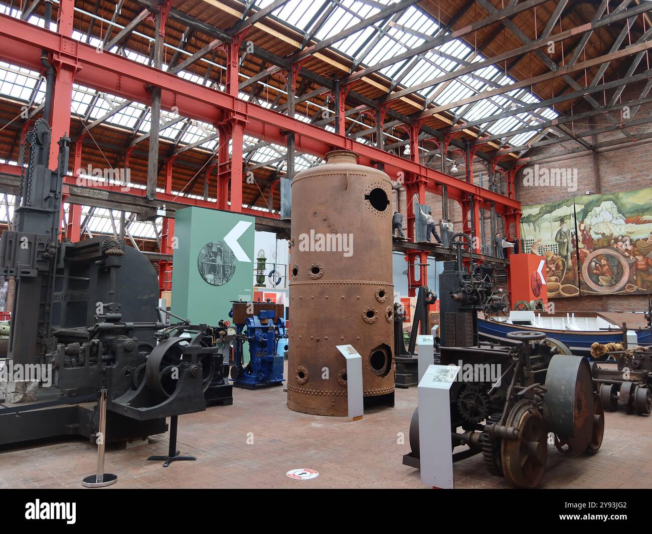 Interior view of the Scottish Maritime Museum in Irvine, housed in the ...
