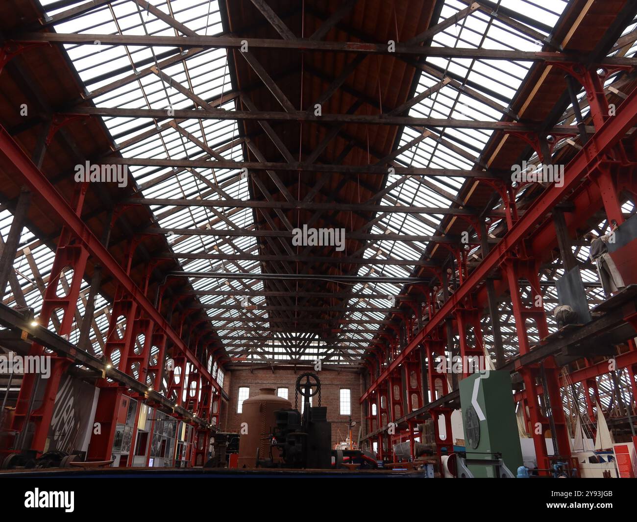 Interior view of the Scottish Maritime Museum in Irvine, housed in the ...