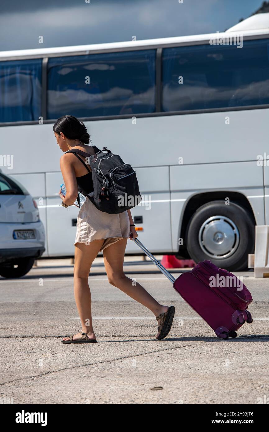 Running to catch bus hi-res stock photography and images - Alamy