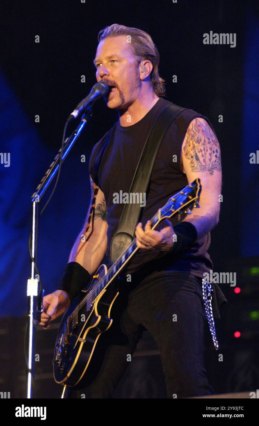 Imola Italy 14/06/2003: James Hetfield guitarist and singer of the Metallica band during the ...