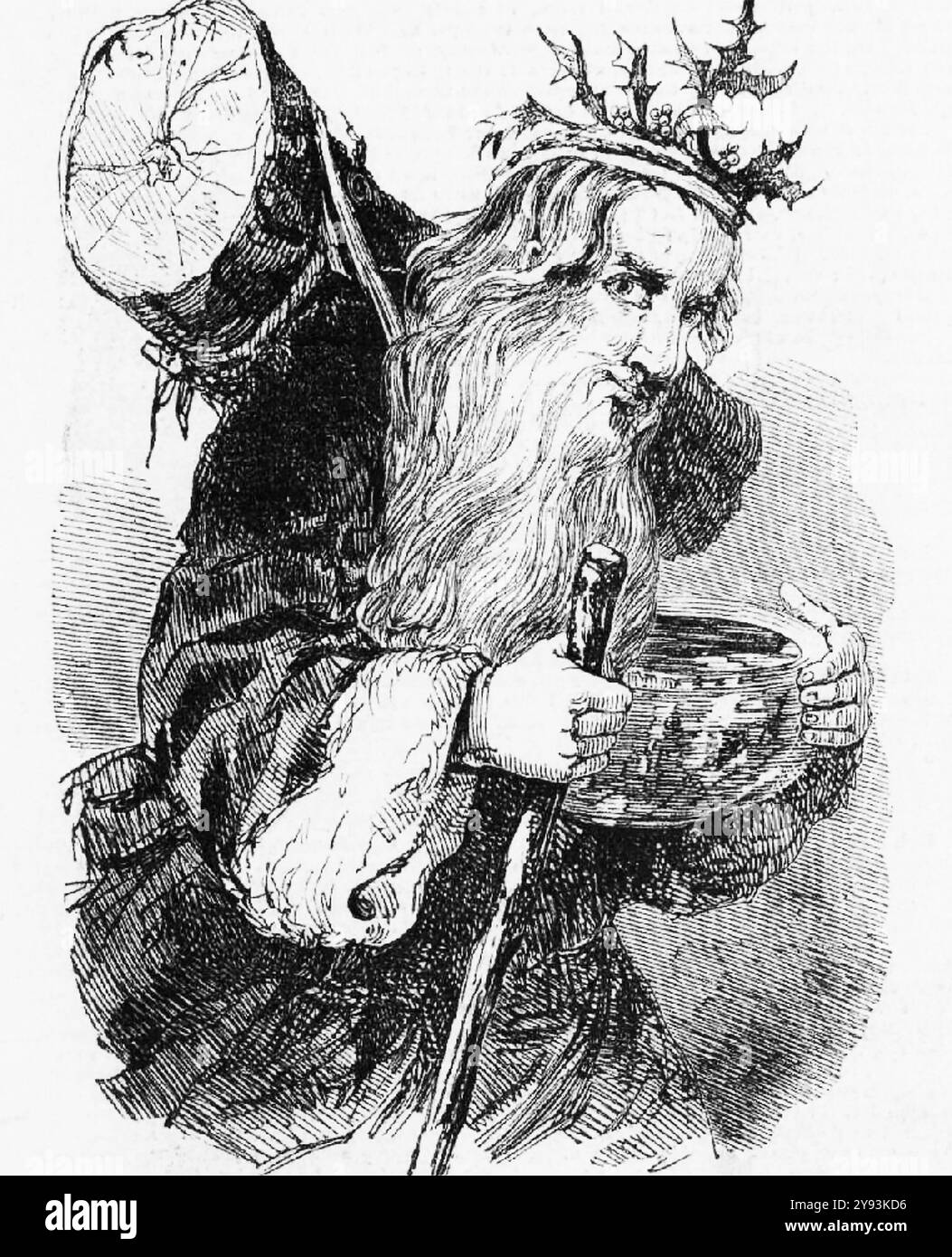 FATHER CHRISTMAS from the Illustrated London News 23 December 1848. He ...
