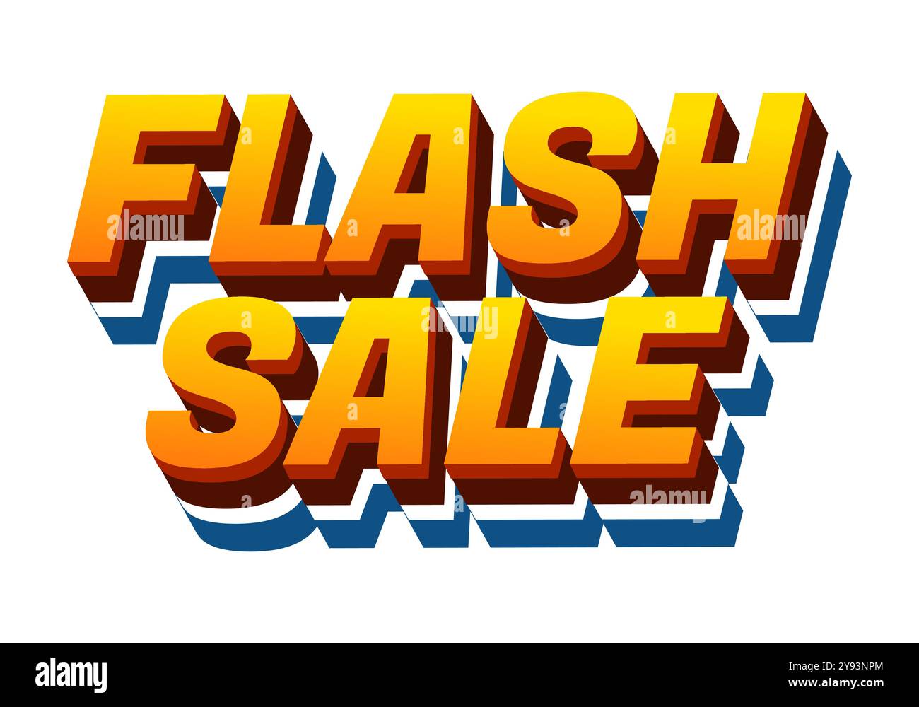 Flash sale. Text effect design in 3D style for digital or pint ...