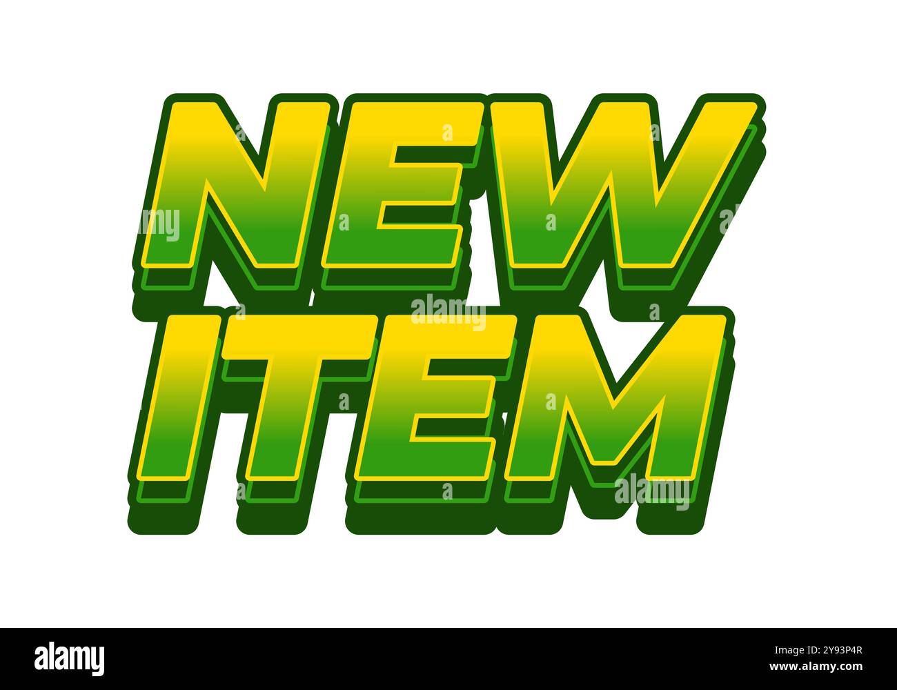 New item. Text effect design in 3D style for print ad purpose Stock ...