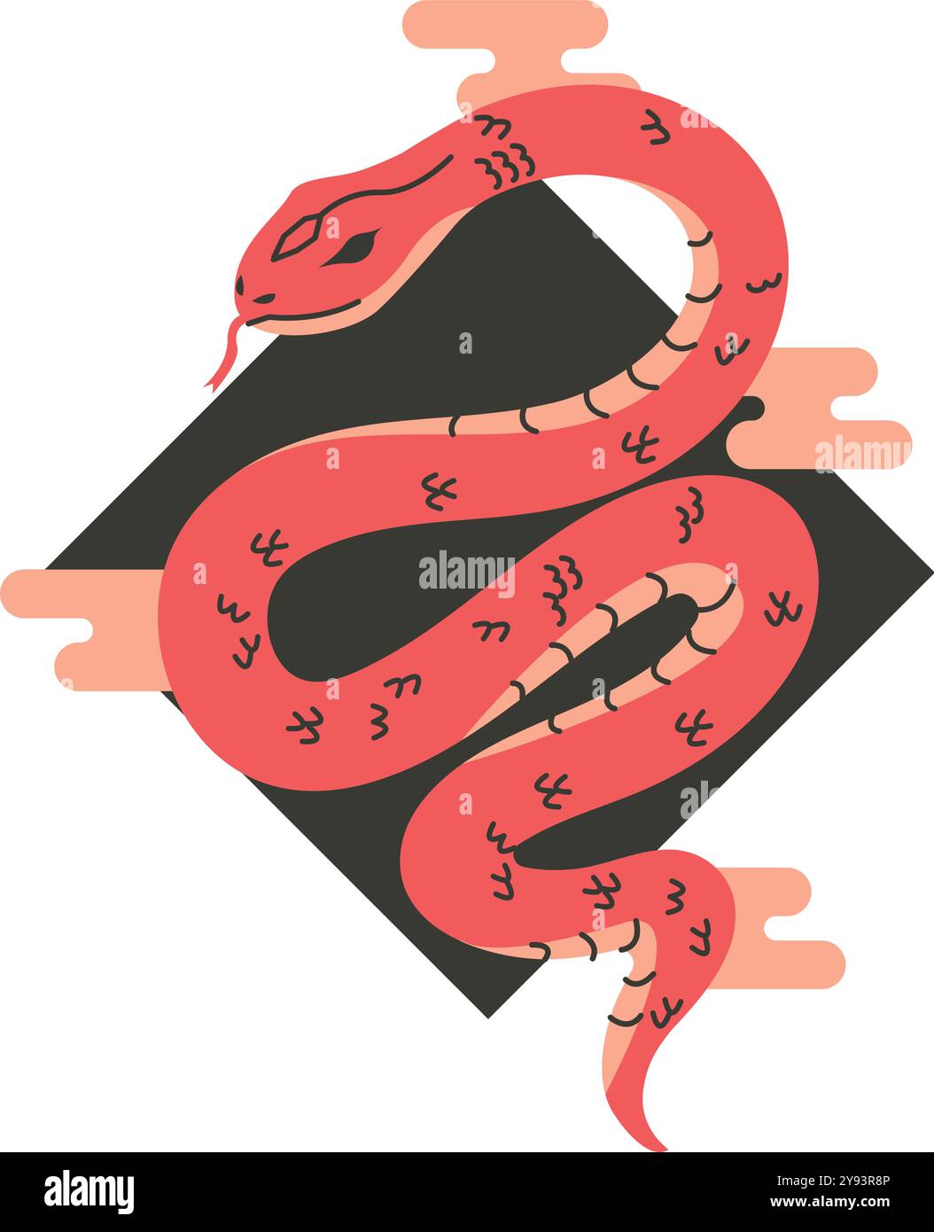 chinese new year snake cartoon Stock Vector Image & Art - Alamy