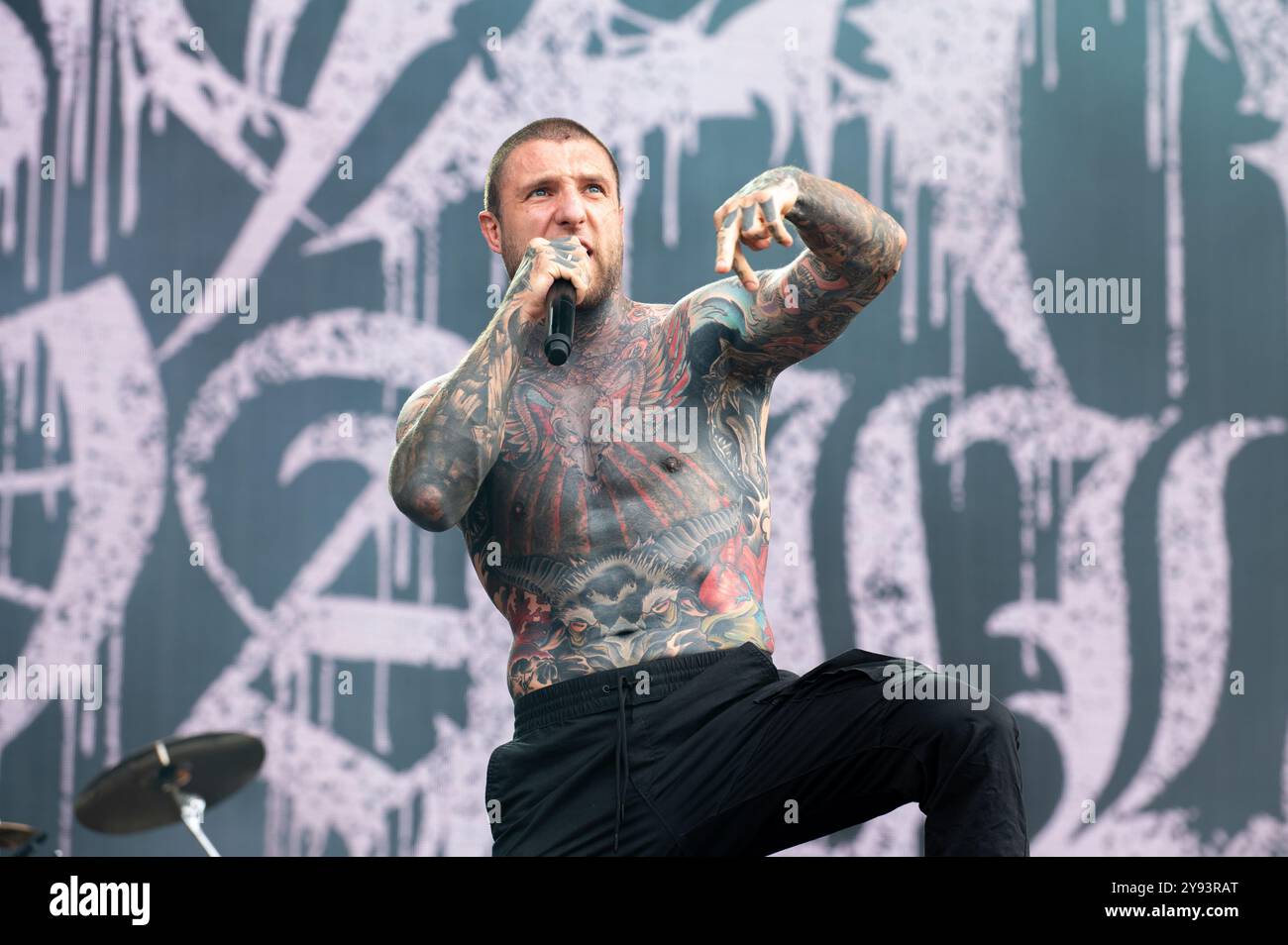 June 27, 2024: Alex Terrible performs with Slaughter to Prevail at the Hellfest Open Air ...