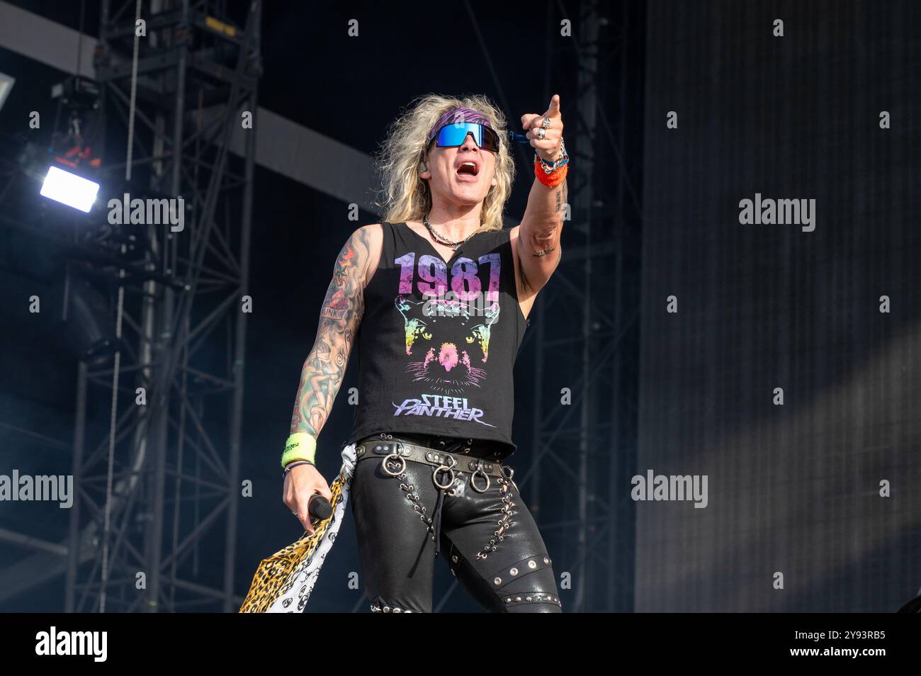 June 28, 2024: Michael Starr performs with Steel Panther at the ...
