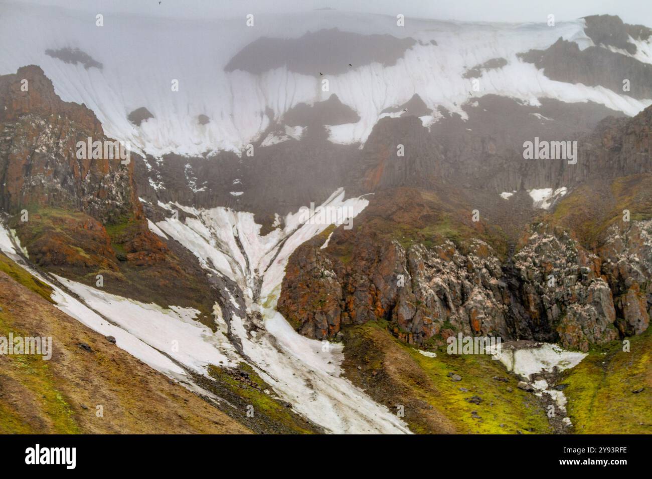 View of Cape Flora on Northbrook Island in Franz Josef Land, Russia ...