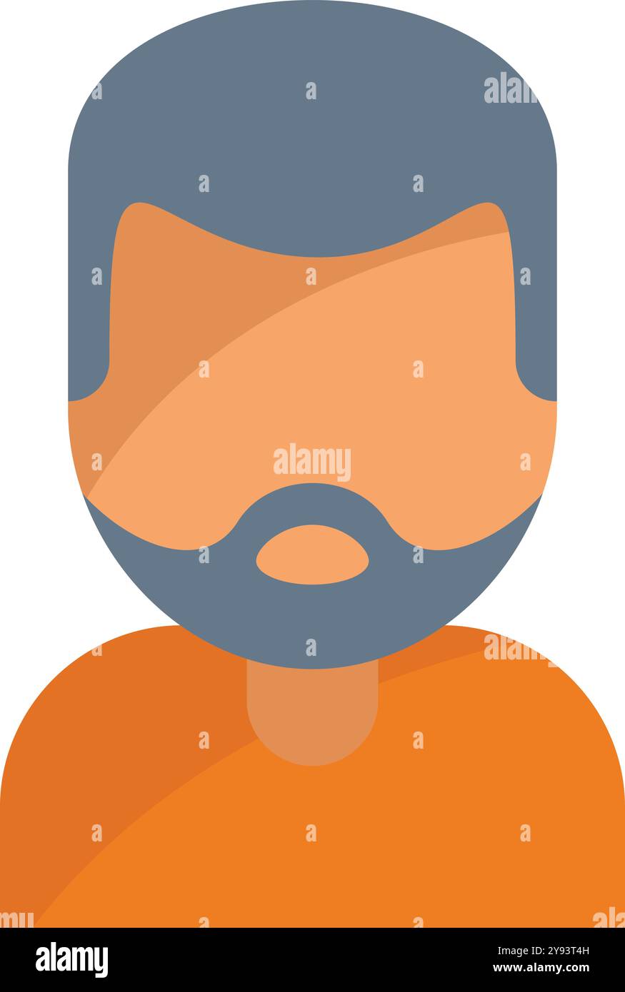 Cartoon illustration of a man with grey hair and beard wearing an ...