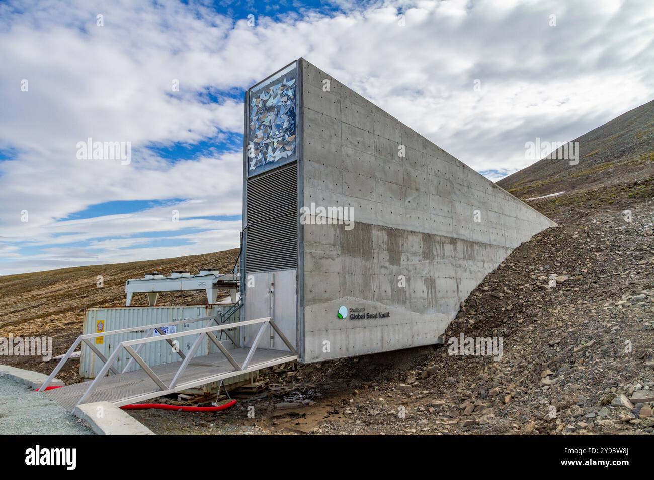The Global Seed Vault just outside the town of Longyearbyen on the ...