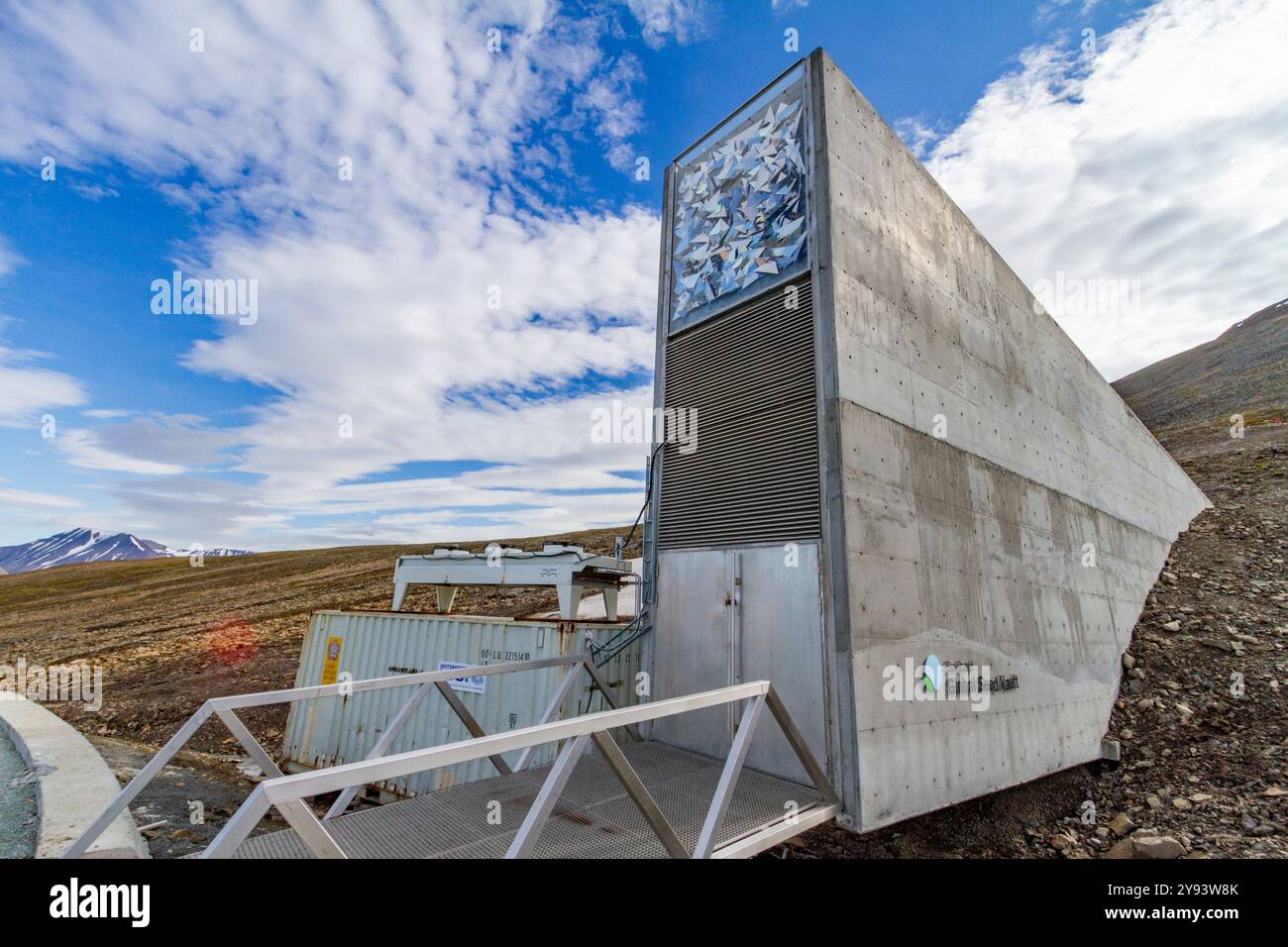 The Global Seed Vault just outside the town of Longyearbyen on the ...