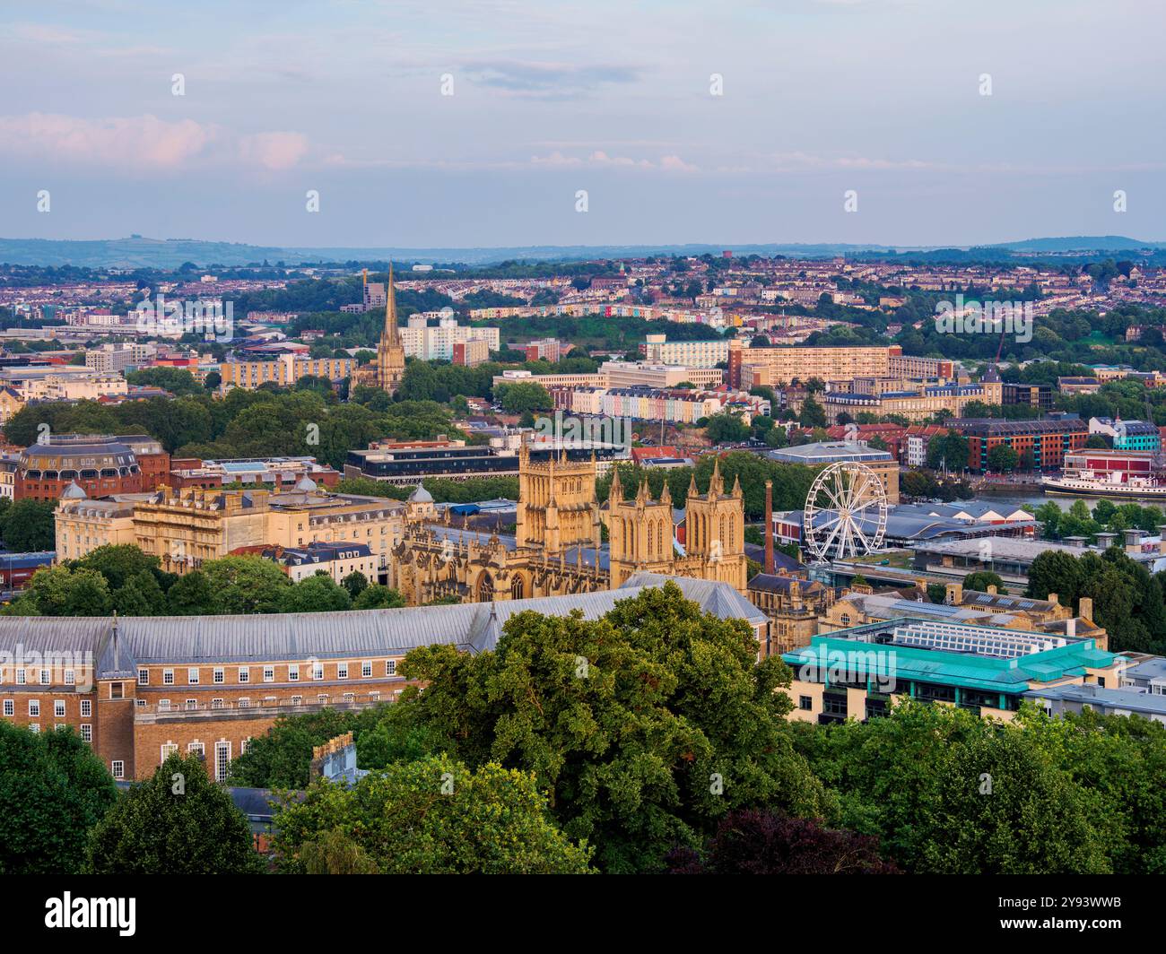 View towards the City Hall and Cathedral Church of the Holy and ...