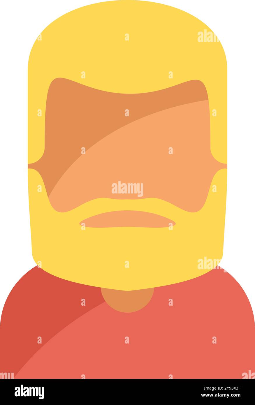 Simple cartoon icon of a blond man with a beard wearing a red shirt ...
