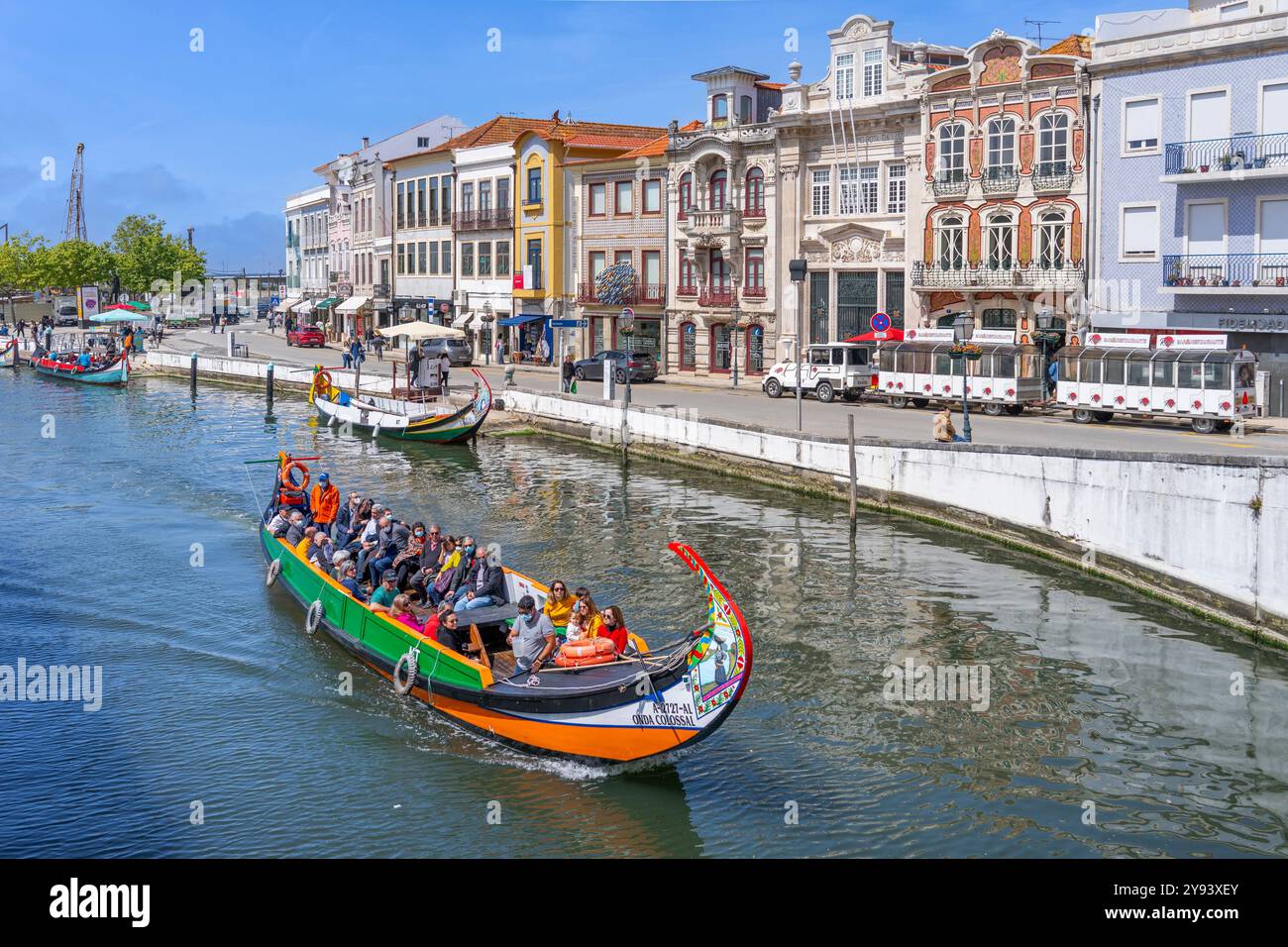 Canals and typical gondolas called moliceiros, Aveiro, Centro, Portugal, Europe Stock Photo - Alamy