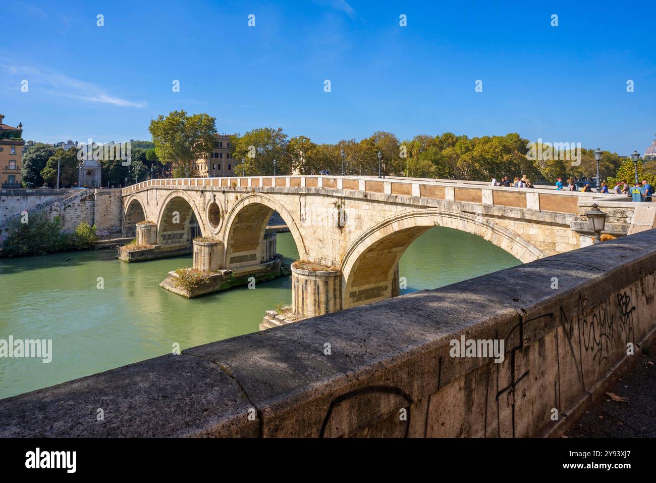 Rome view famous bridges hi-res stock photography and images - Alamy
