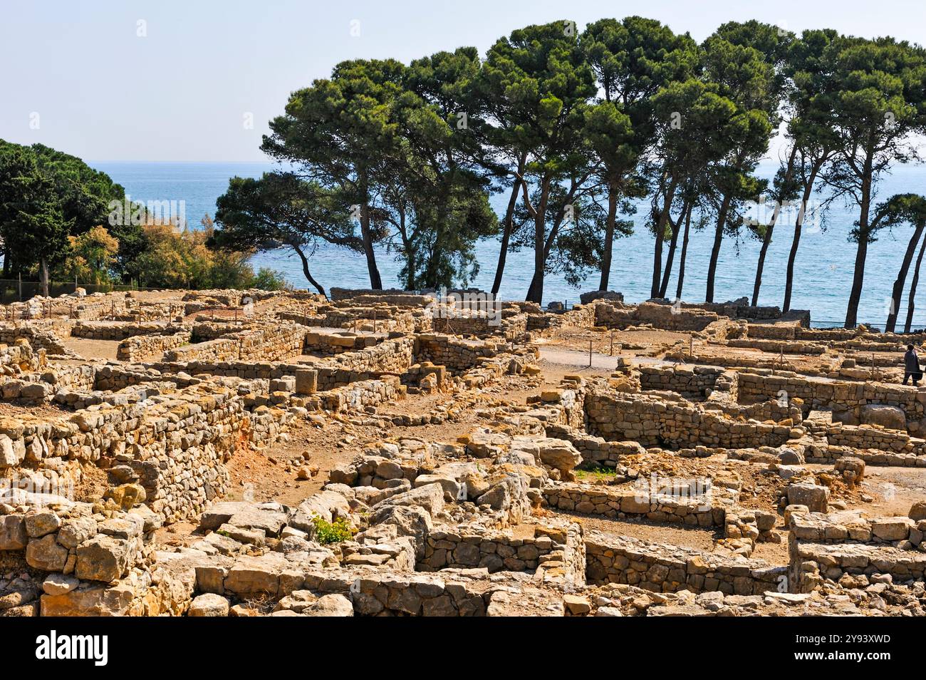 Greek part of the archaeological site of Empuries, Costa Brava ...