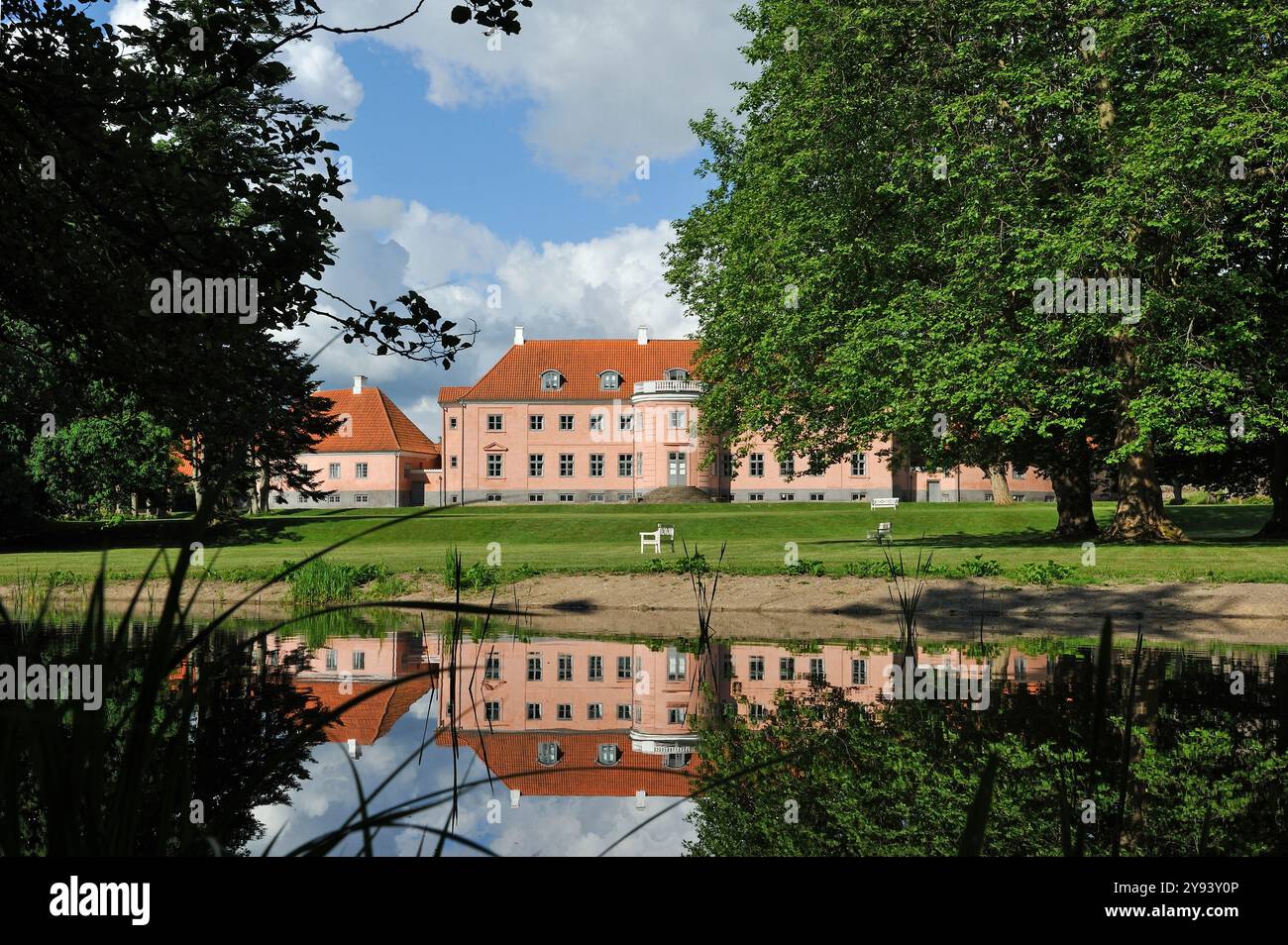 Moesgaard Manor, historical building housing the museum administration ...