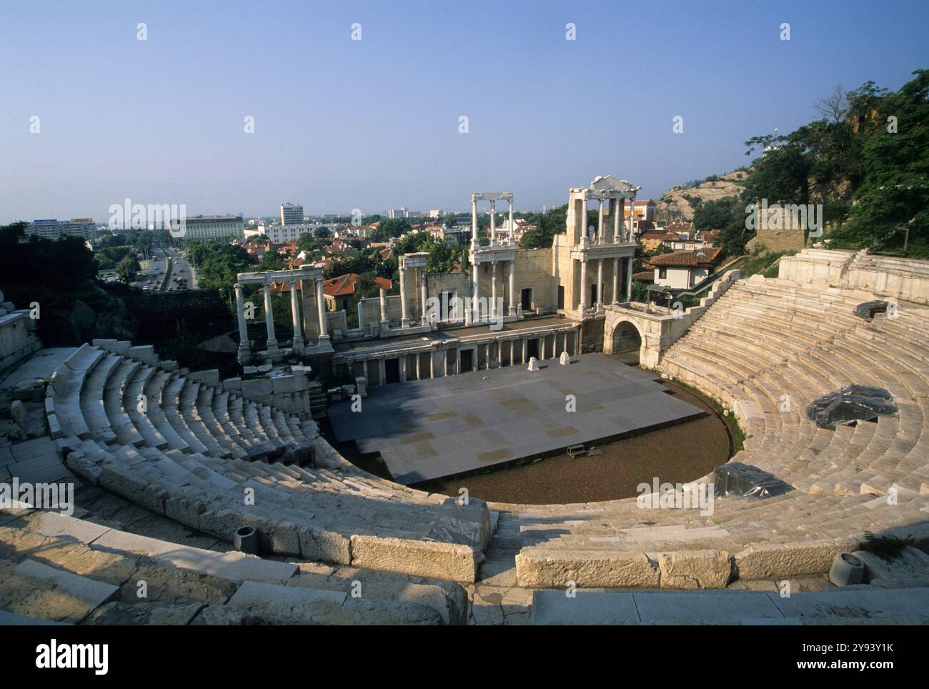 Roman amphitheatre in Plovdiv, Bulgaria, Europe Stock Photo - Alamy