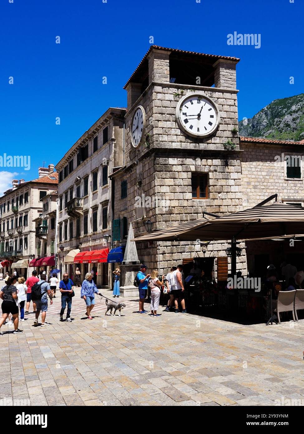 Kotor Clock Tower, Kotor, UNESCO World Heritage Site, Montenegro ...
