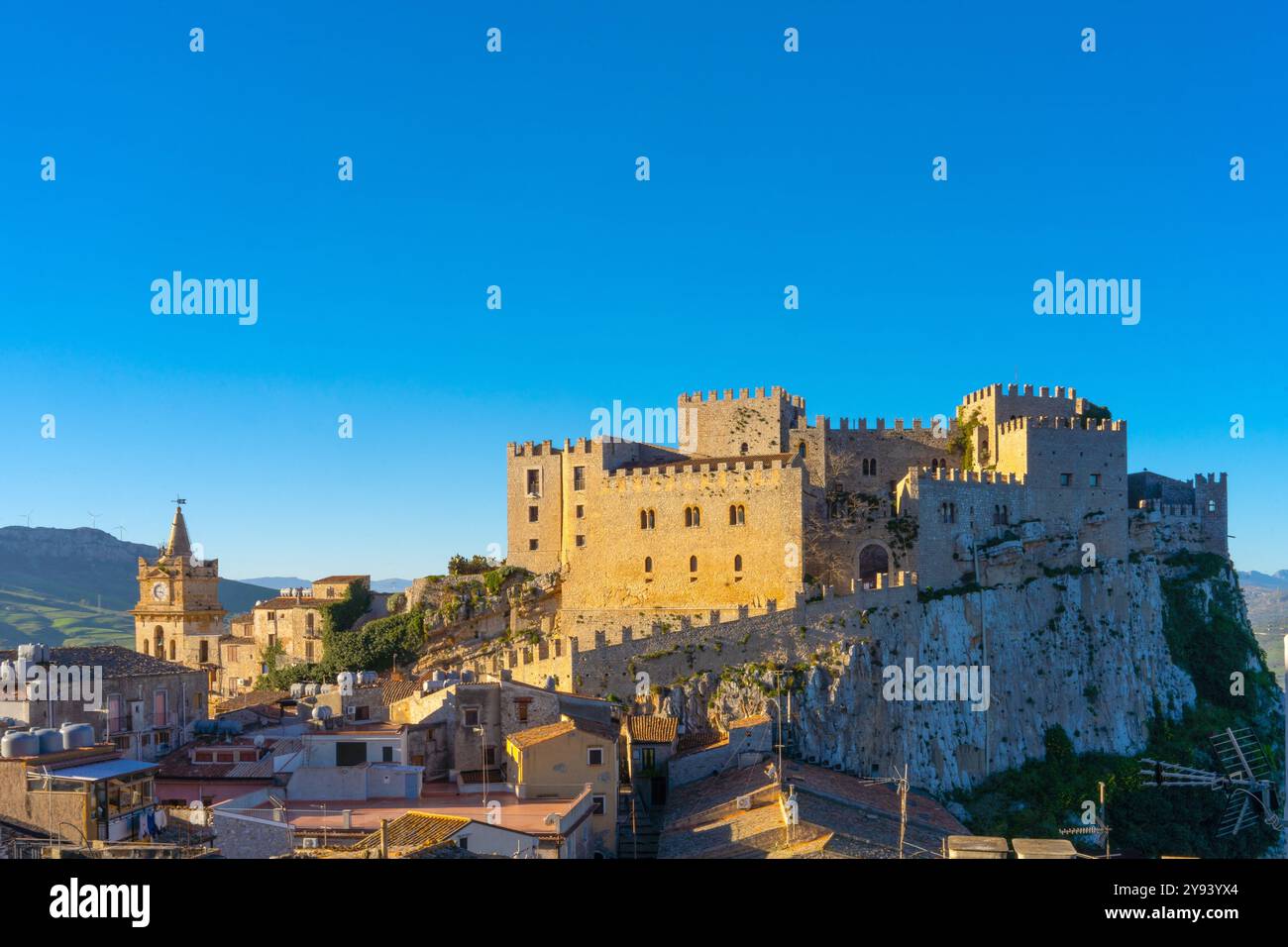 Medieval castle, Caccamo, Palermo, Sicily, Italy, Mediterranean, Europe ...