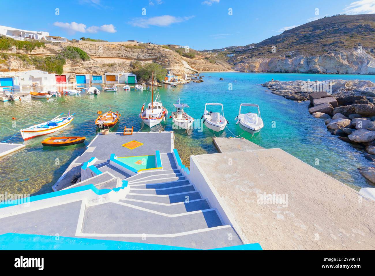 Mandrakia village, Milos Island, Cyclades Islands, Greek Islands ...