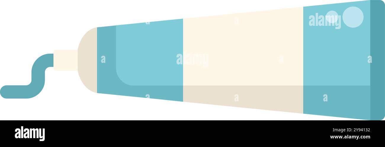 Tube of blue and white toothpaste squeezing out paste Stock Vector ...