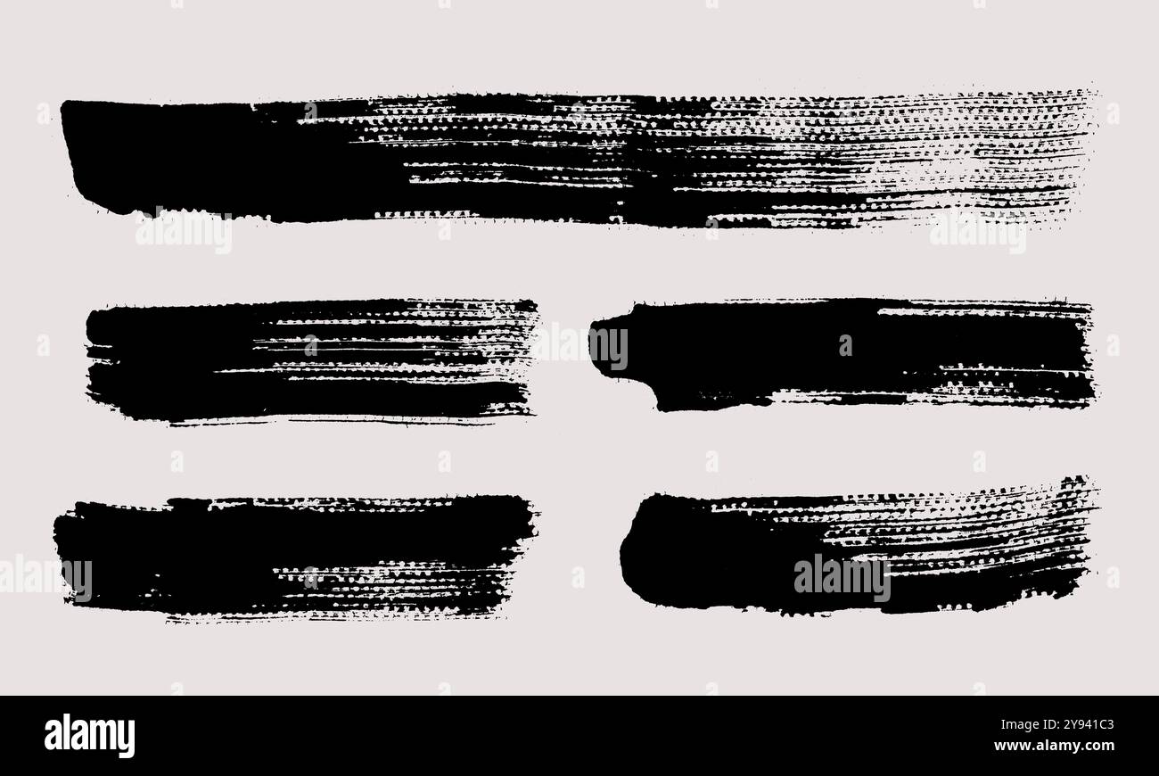 Brush strokes vector. Set of text boxes Stock Vector Image & Art - Alamy