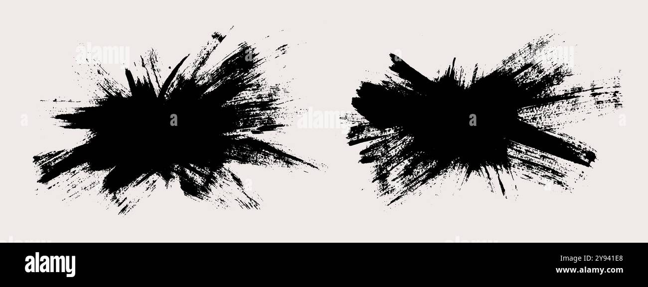 Burst brush strokes vector. Explosion text boxes Stock Vector Image ...